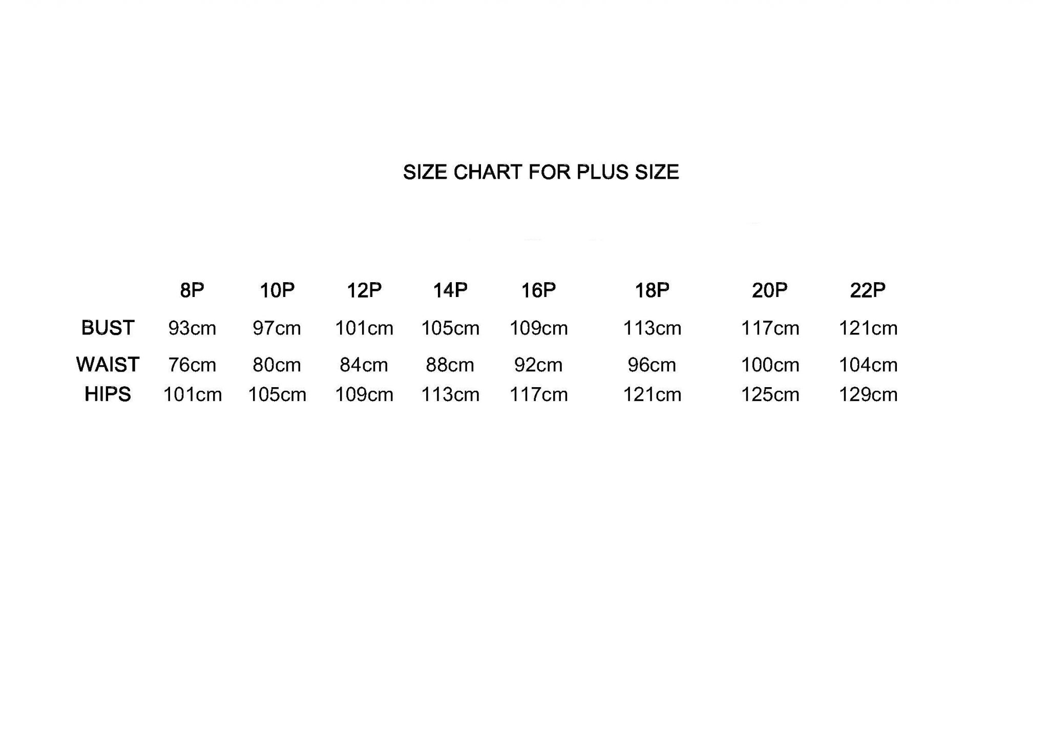 Size Chart-3 – Dresses Direct